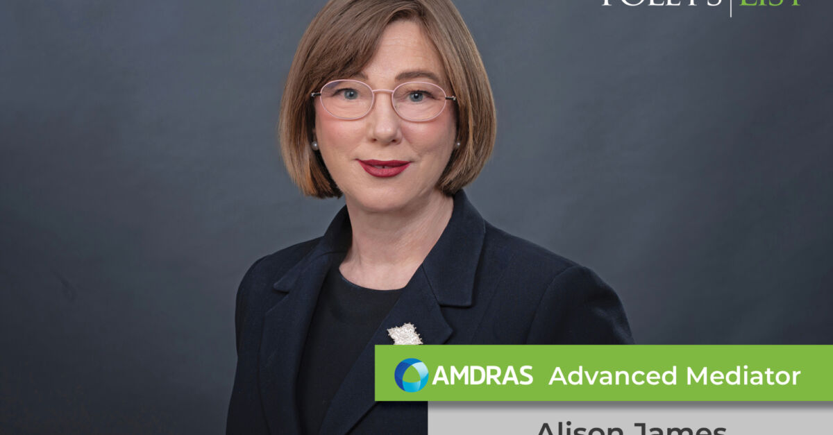 Congratulate Alison James on becoming a Advanced Mediator! | Foleys List