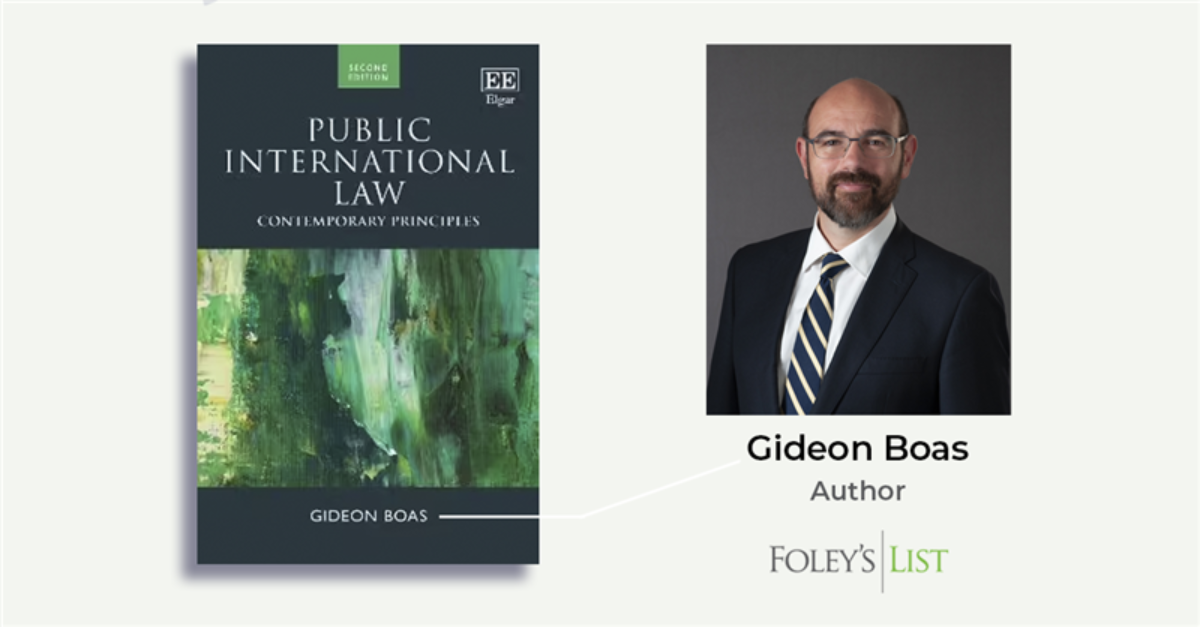 New Publication by Gideon Boas | Foleys List
