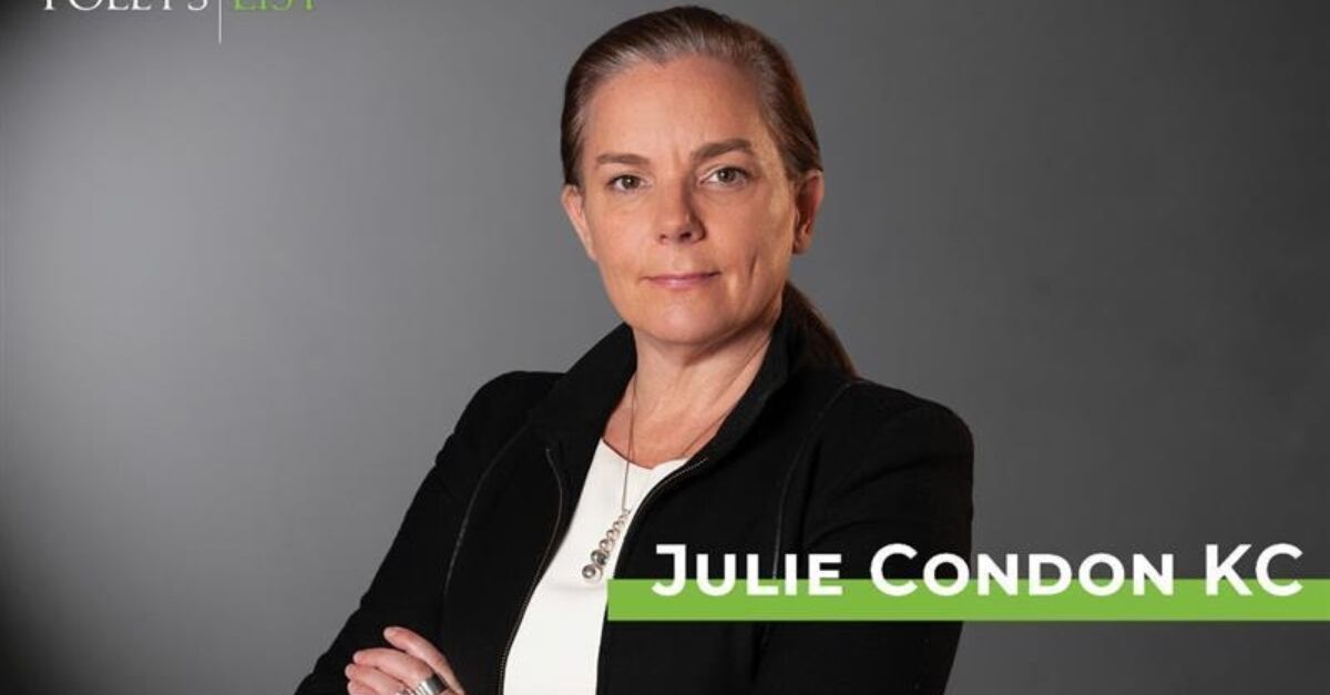 Julie Condon KC available for all matters in 2024 | Foleys List