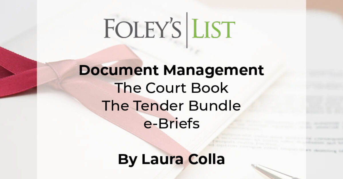 Paper: Document Management & EBriefs | Foleys List