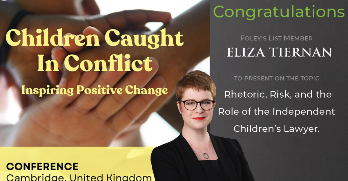 Eliza Tiernan selected to present at the World Congress on Family Law ...