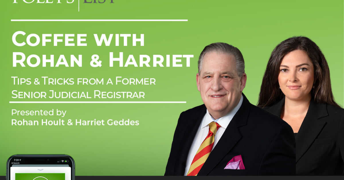 Coffee with Rohan & Harriet: Tips & Tricks from a Former Senior ...